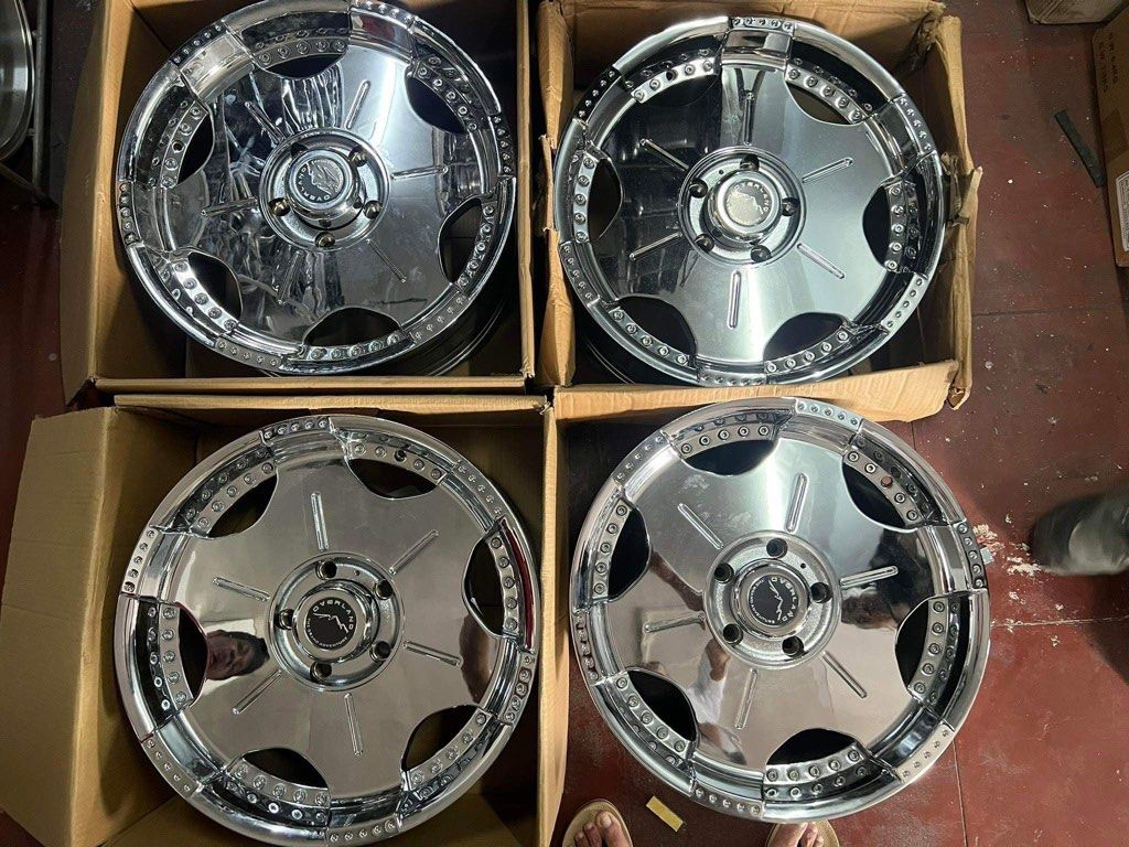 20” MTT Racing chrome mags 5Holes pcd 139 fit Jimny, Car Parts ...