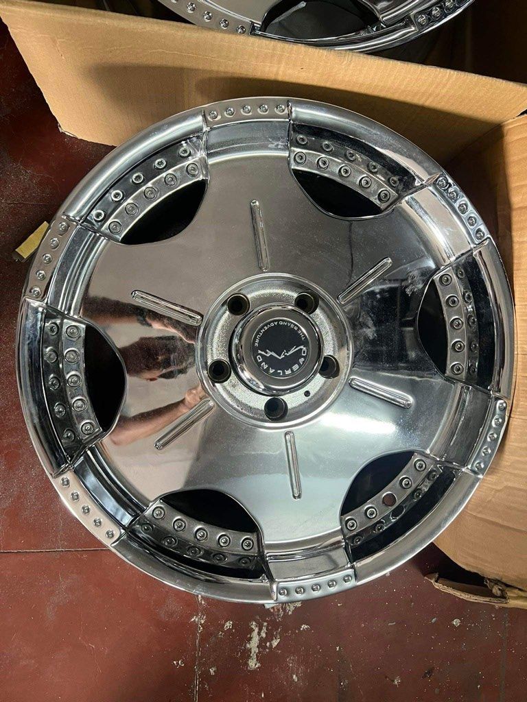 20” MTT Racing chrome mags 5Holes pcd 139 fit Jimny, Car Parts ...
