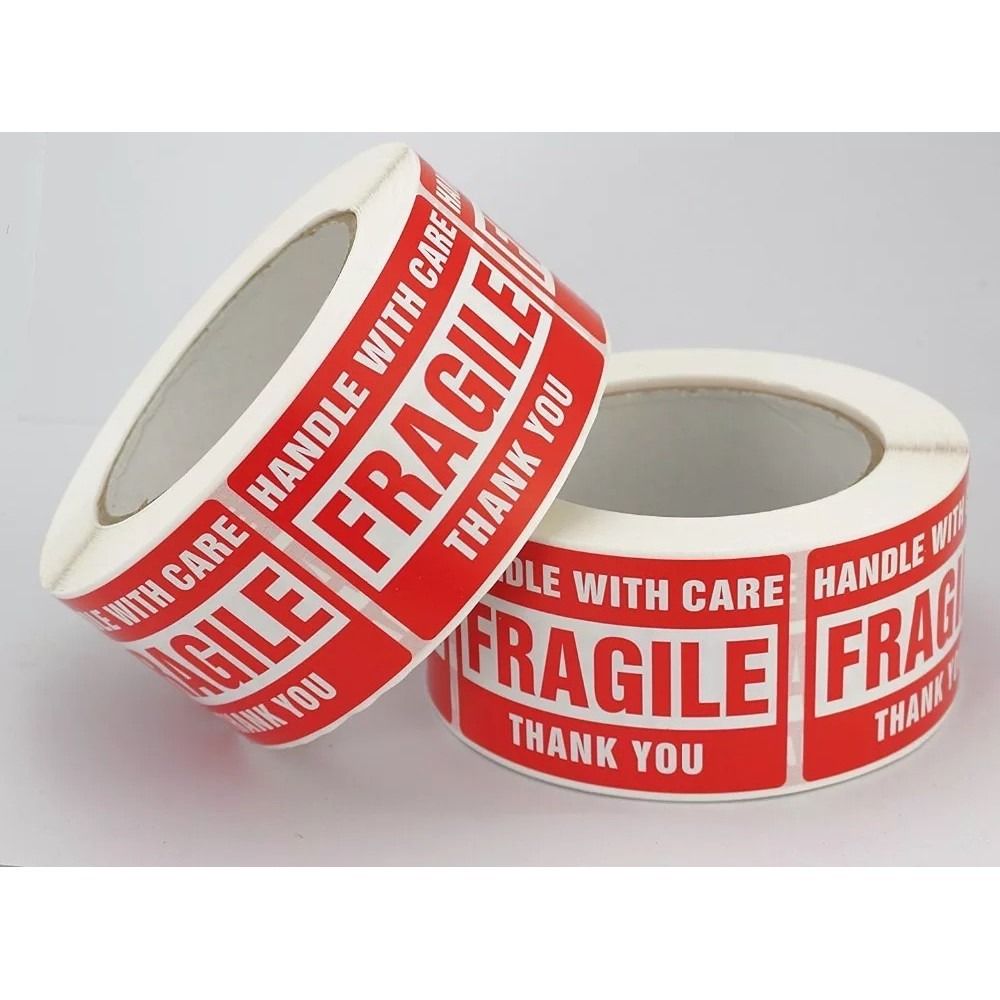 250Pcs/roll Fragile Sticker Handle With Care Adhesive Warning Shipping ...
