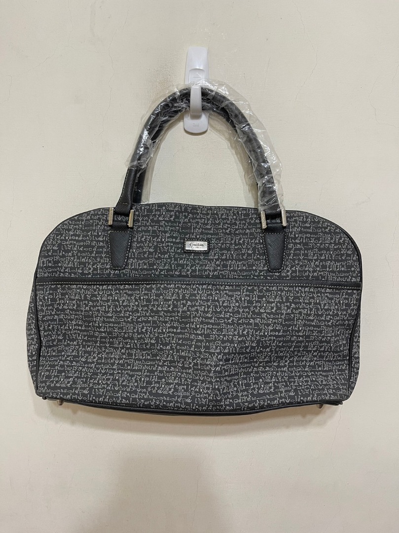 全新 」 Cordan Leather 手提包（鐵灰）218, 她的時尚, 包包、錢包, 手拿包在旋轉拍賣