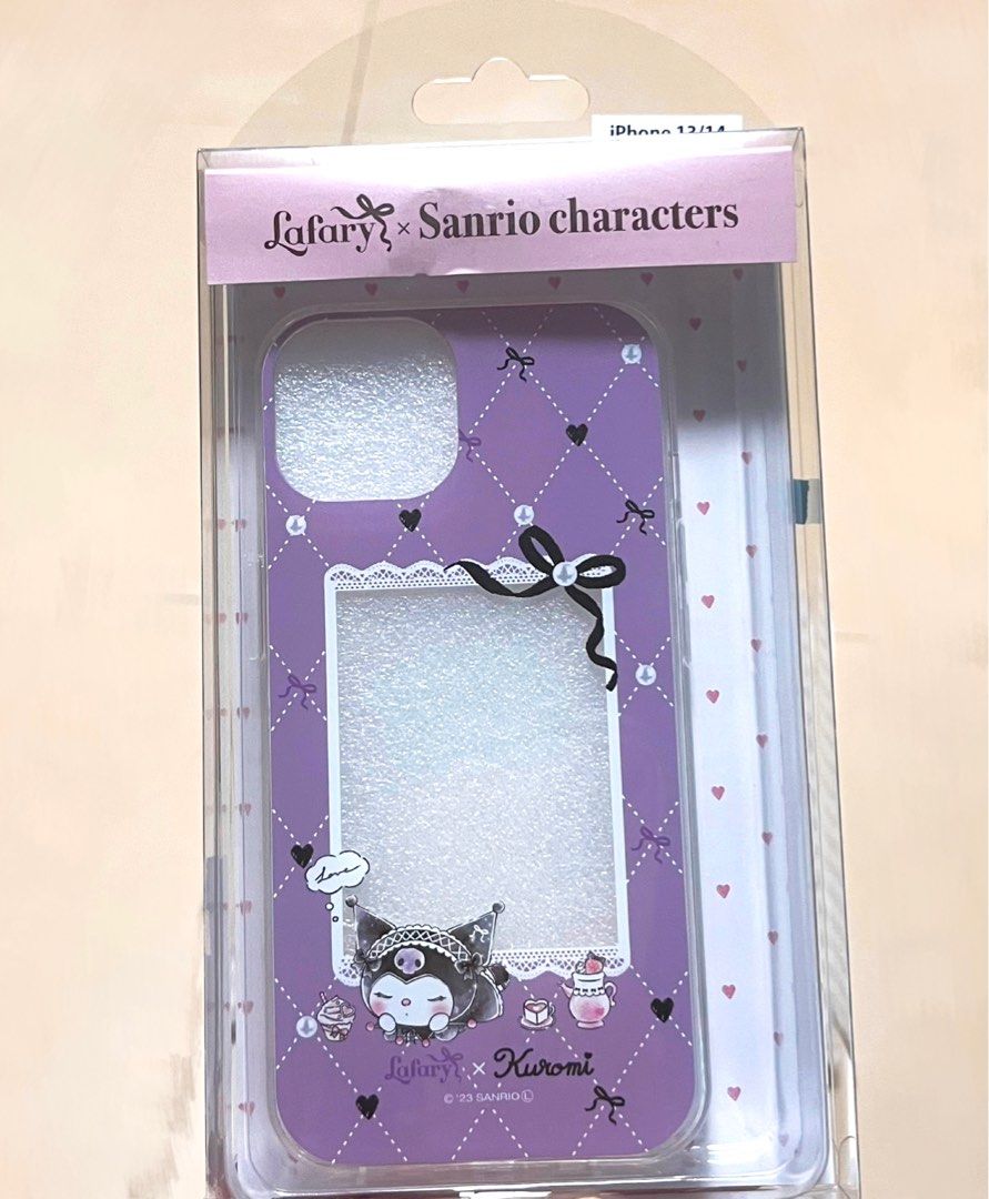 全新正品 Sanrio Lafary Kuromi クロミ 地雷系 IPhone 13/14 可放Cheki手機殼, 手提電話, 電話及其他 ...