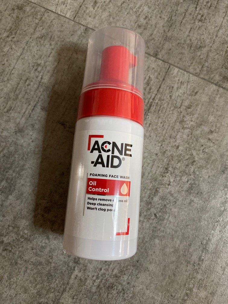 Acne aid oil control foaming face wash 100ml, Beauty & Personal Care, Face, Face Care on Carousell