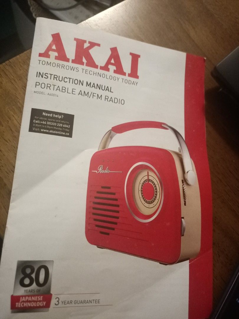 Akai Portable FM RADIO, Audio, Portable Music Players on Carousell