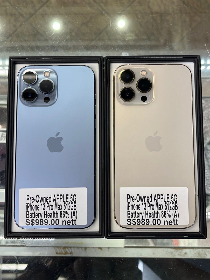 APPLE iPhone 13 Pro Max 5G, Sierra Blue/Gold, 512GB, #CM, Mobile Phones ...