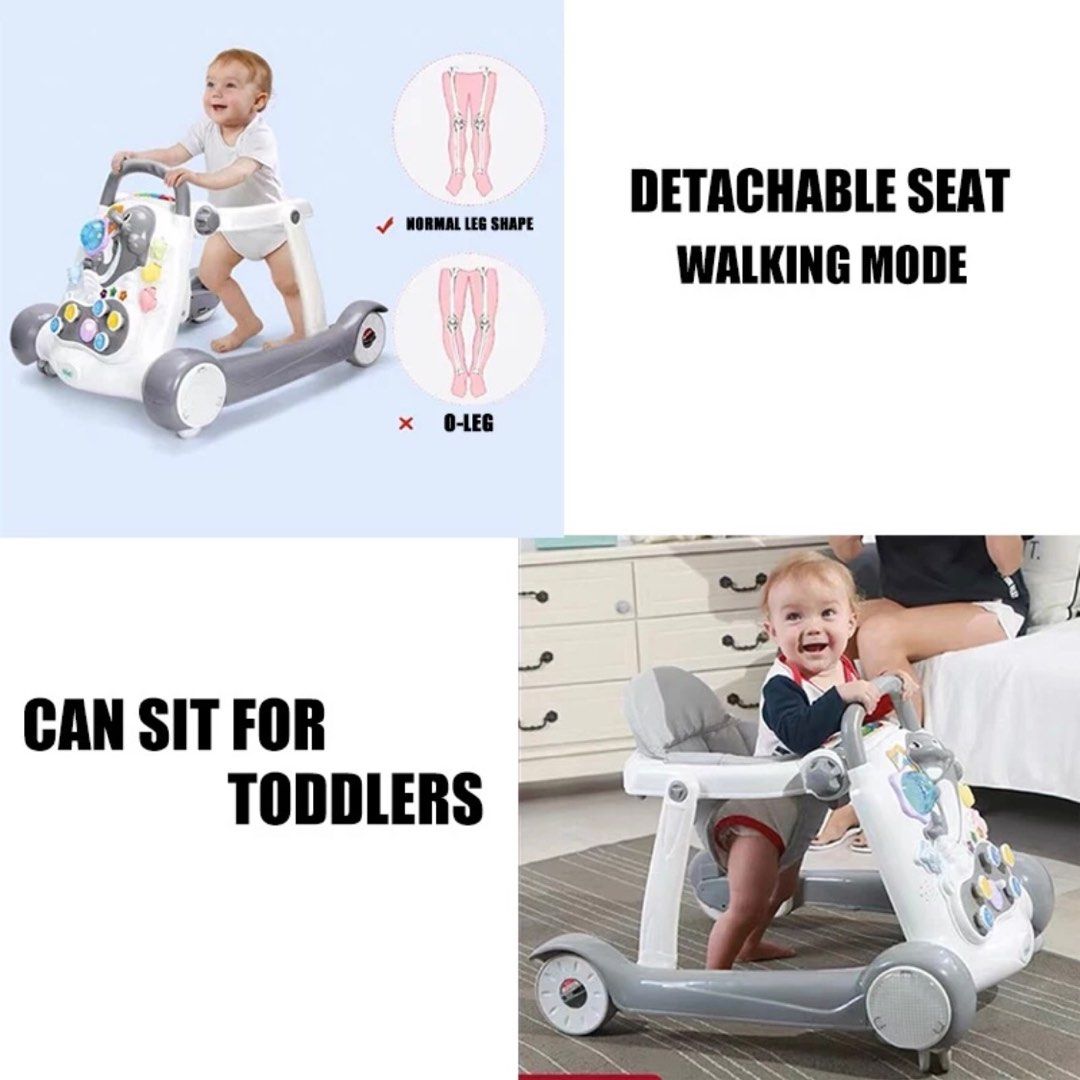 Apruva 3 in 1 Walker - Push Walker , Walker with seat & Music Activity ...