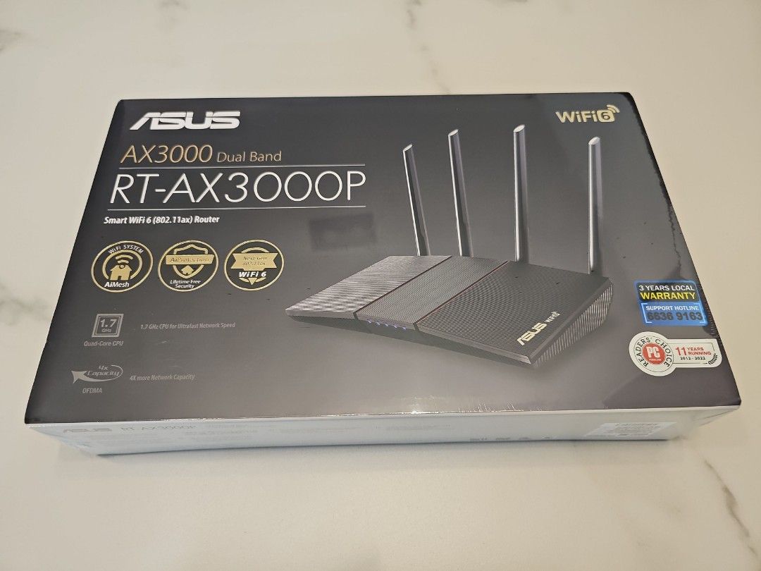 Asus RT-AX3000P WiFi 6 Router, Computers & Tech, Parts & Accessories ...
