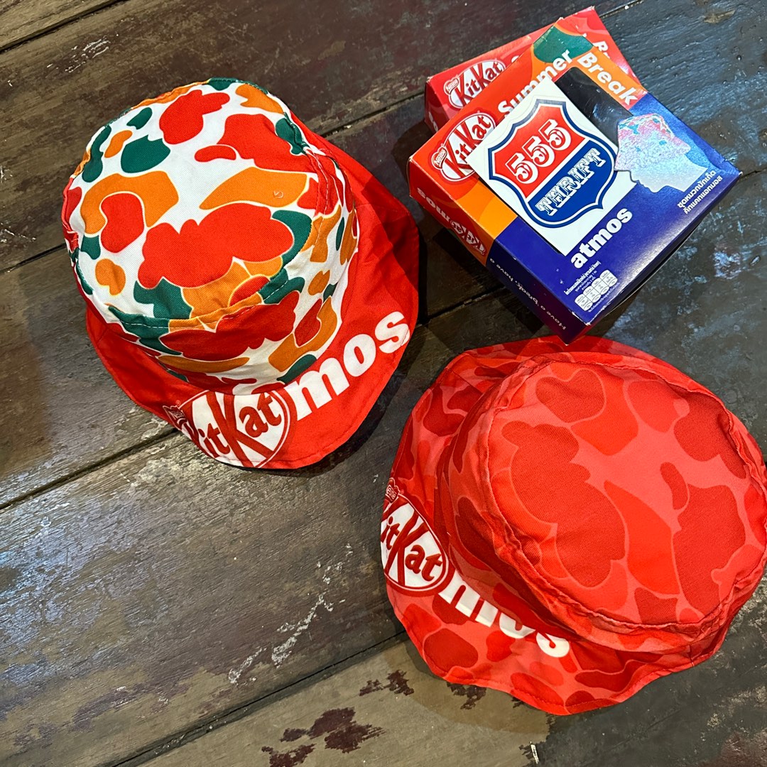 Atmos x Kit Kat Bucket Hat, Men's Fashion, Watches & Accessories, Cap ...