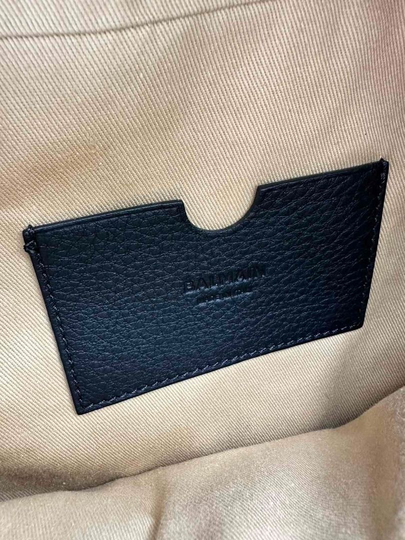 Balmain Black Logo-Print Leather Cross Body Bag Authentic, Luxury, Bags ...