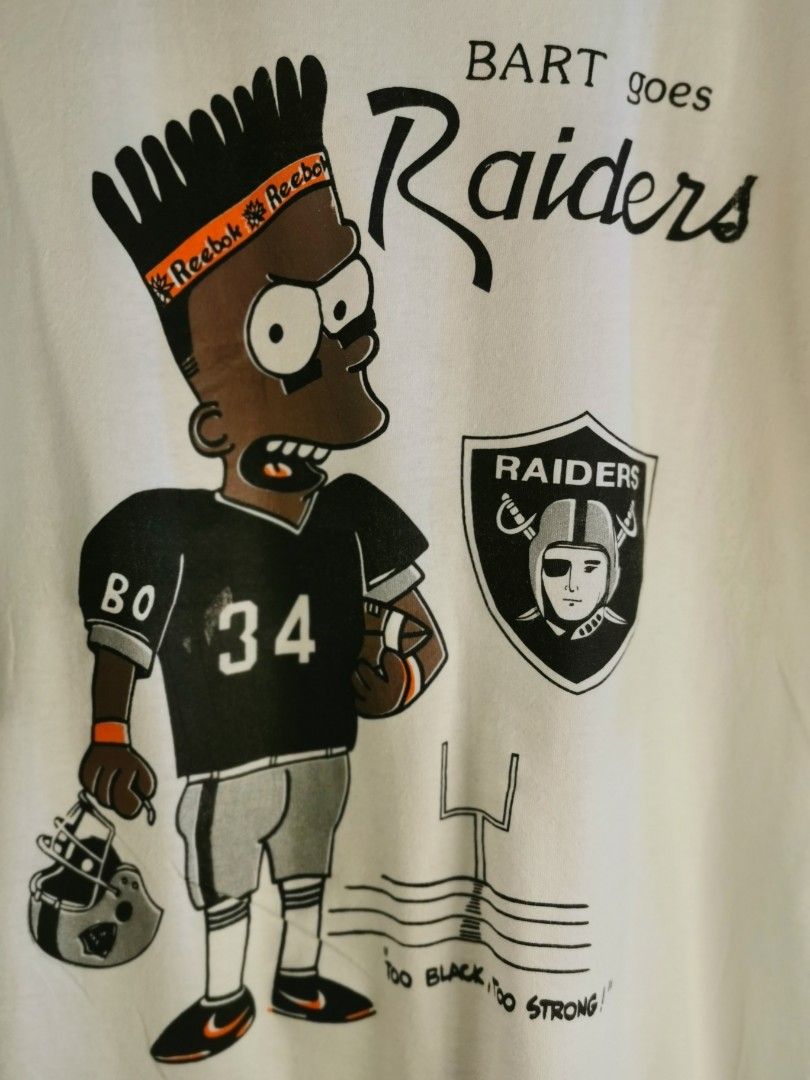 Bart Simpson X raiders 90s'Tshirt, Men's Fashion, Activewear on Carousell