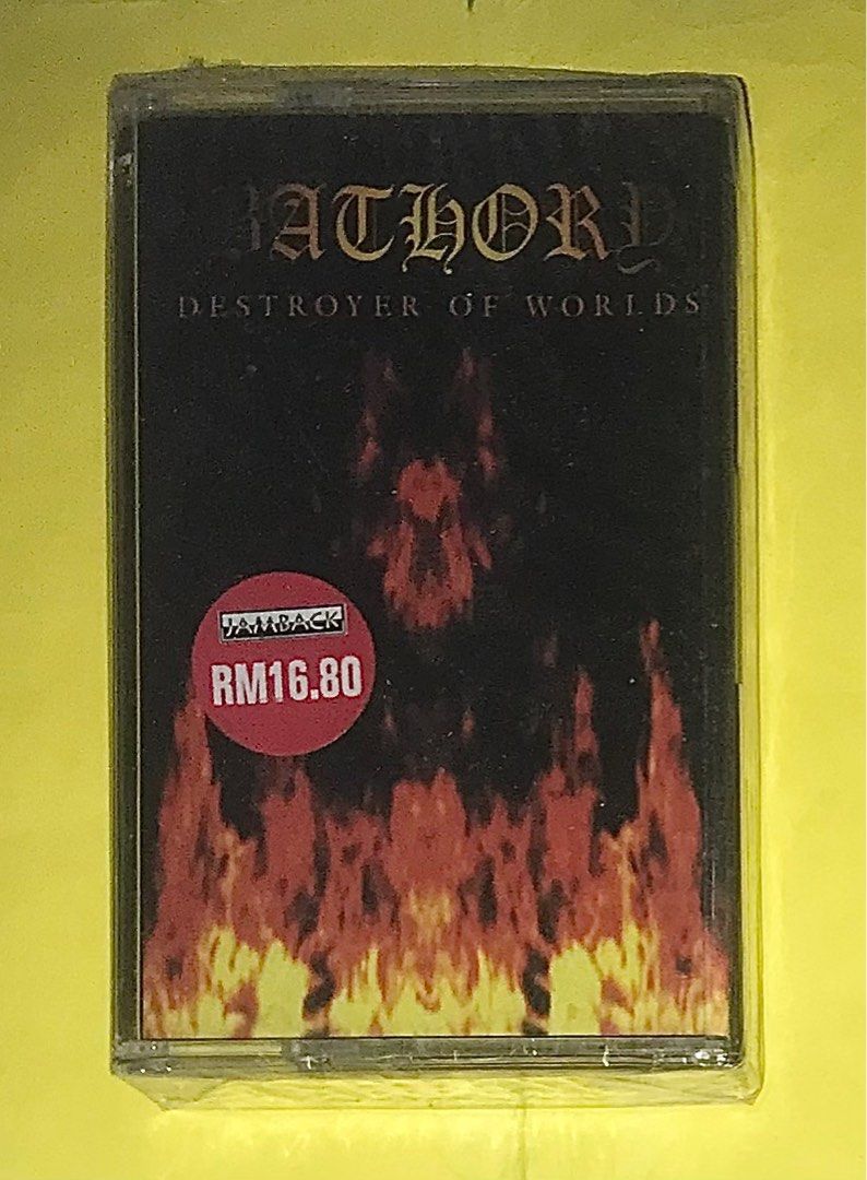 BATHORY - DESTROYER OF WORLDS CASSETTE, Hobbies & Toys, Music & Media, CDs & DVDs on Carousell