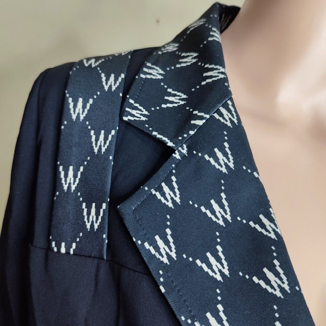 Black Cropped Longsleeves Double Vested Blazer, Women's Fashion, Coats ...