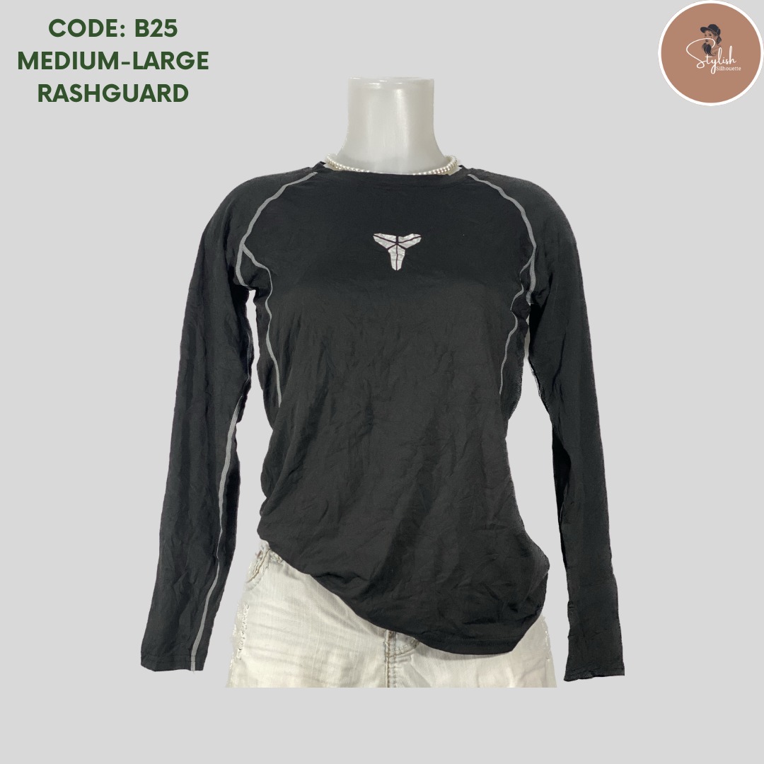 Black Rashguard, Women's Fashion, Swimwear, Rash guard on Carousell