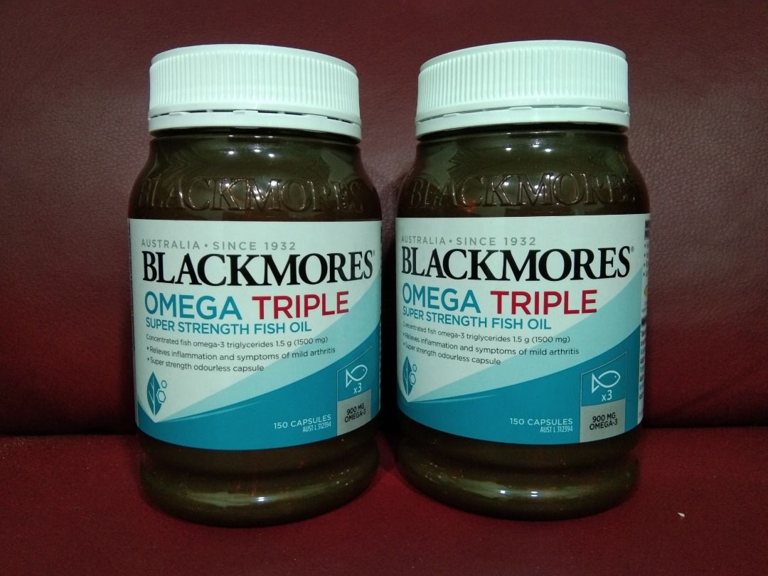 Blackmores Omega Triple super strength fish oil big size 150 capsules ...
