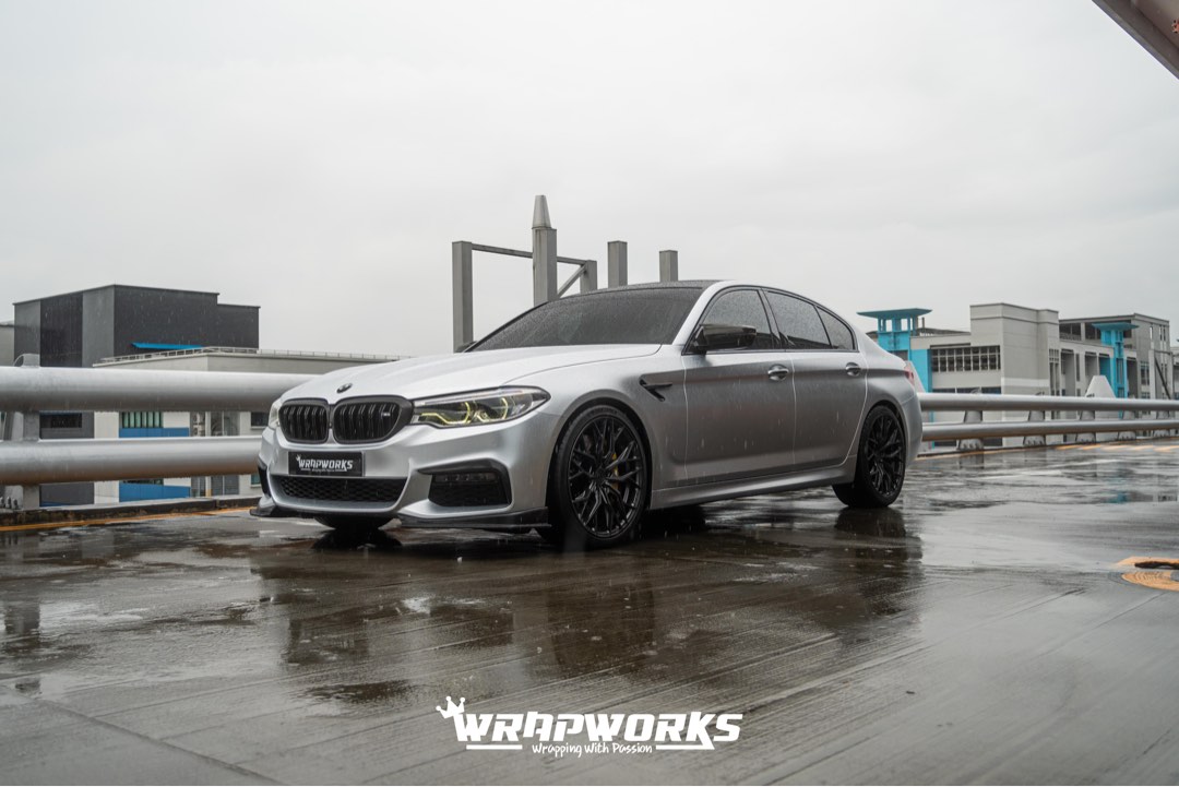 Bmw G30 - Matte Chrome Silver full wrap, Car Accessories, Accessories ...