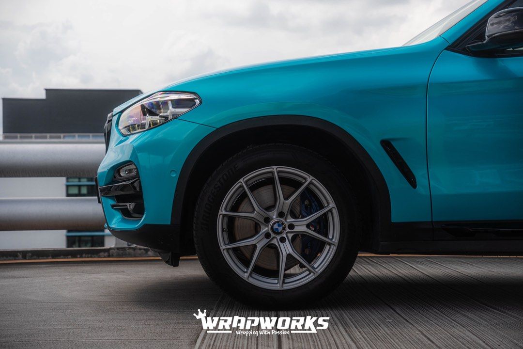 Bmw X3 - Gloss Metallic Turquoise Blue full wrap, Car Accessories ...
