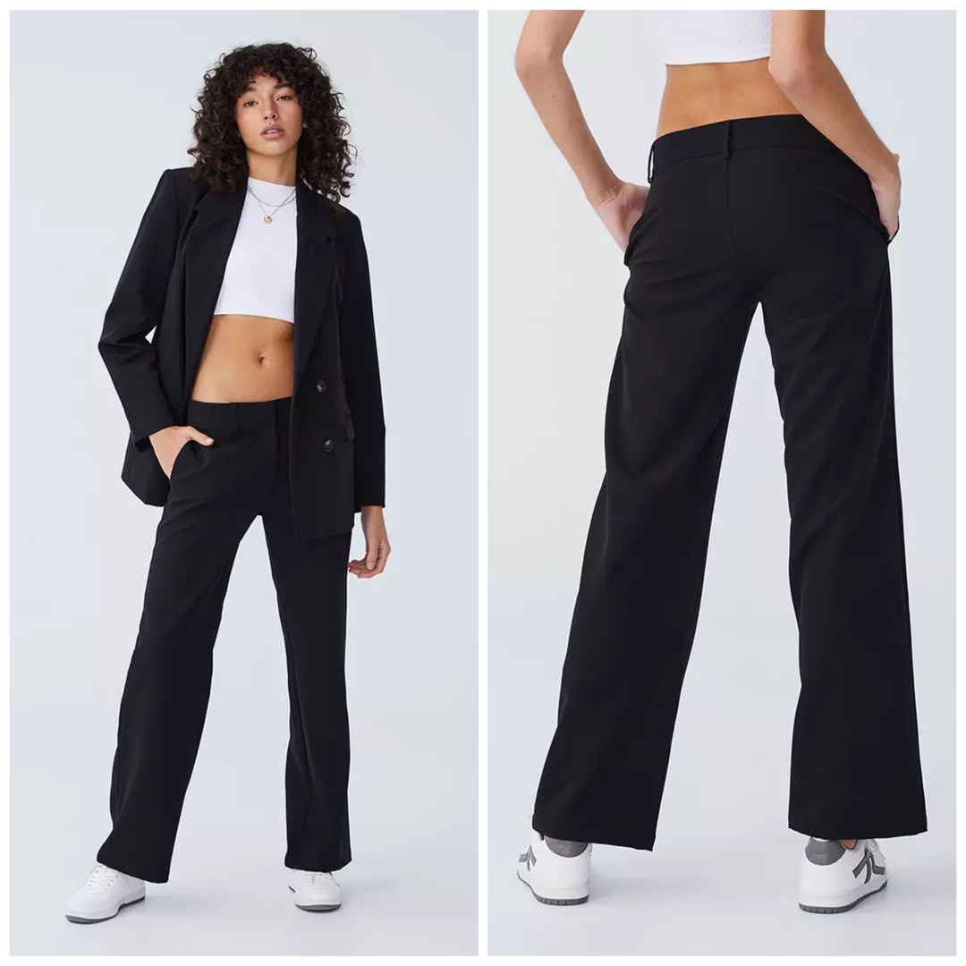 BNWT CO Petite Jessie Low Rise Pant in Black, Women's Fashion, Bottoms ...