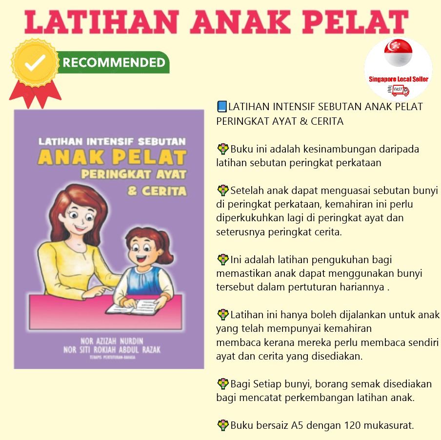 Buku Latihan Intensif Sebutan Anak Pelat : Peringkat Ayat dan Cerita ...