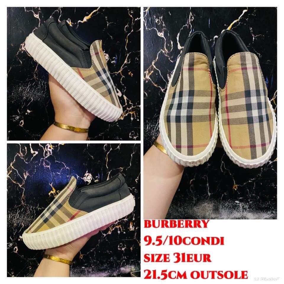 Vintage Burberry Slip on(Authentic) , Babies & Kids, Babies & Kids ...