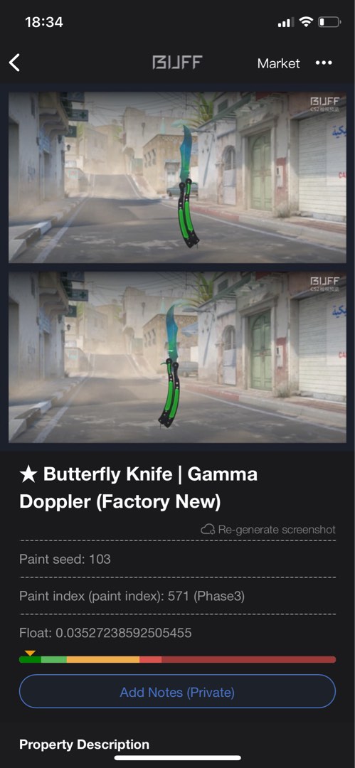 CSGO CS2 Butterfly Knife Gamma Doppler P3 FN, Video Gaming, Video Games ...