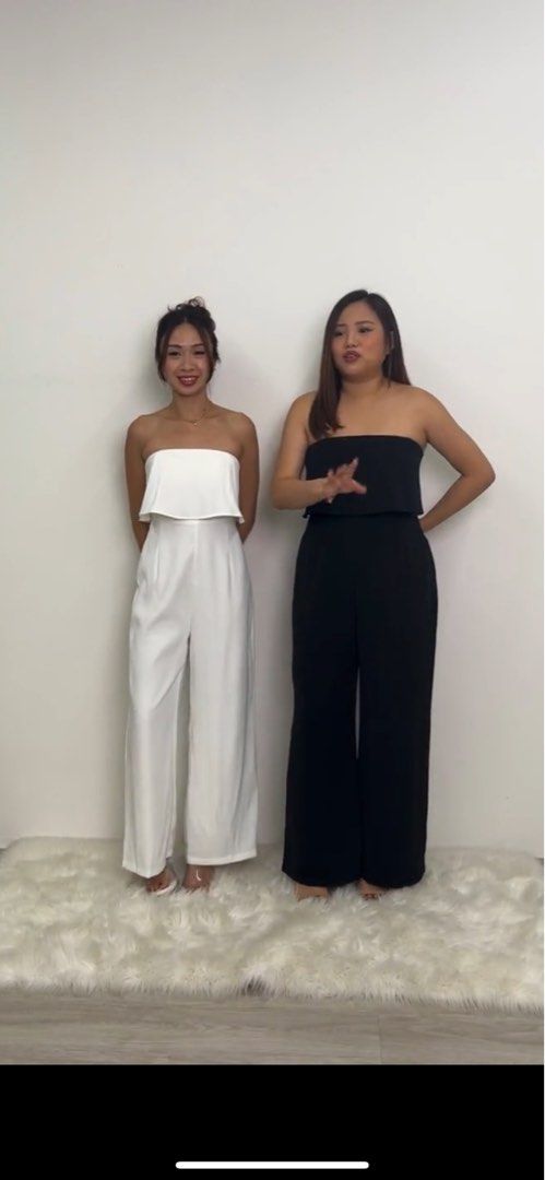 Carrislabelle Naomi Flutter Jumpsuit (White), Women's Fashion, Dresses ...