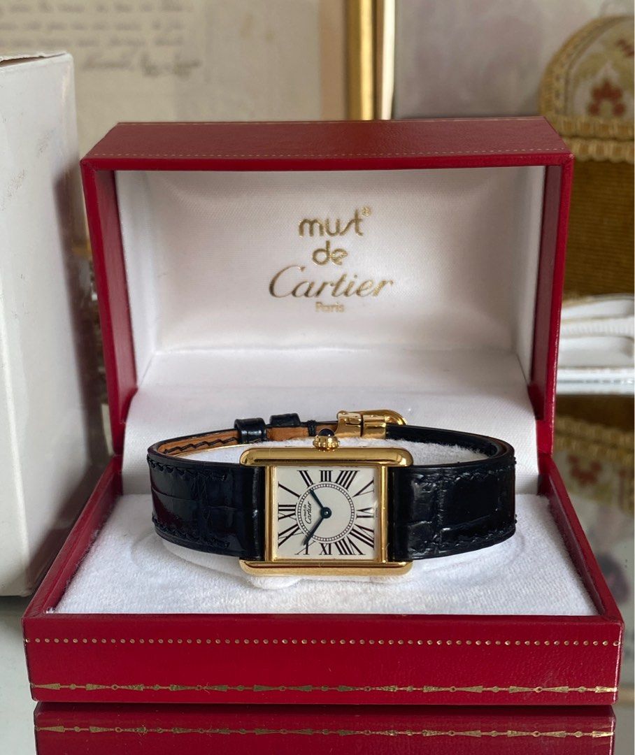 Cartier Tank Roman Classic Dial Opalin Vintage Wrists Watch, Luxury ...