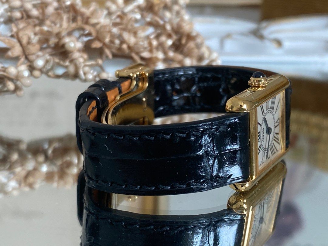 Cartier Tank Roman Classic Dial Opalin Vintage Wrists Watch, Luxury ...