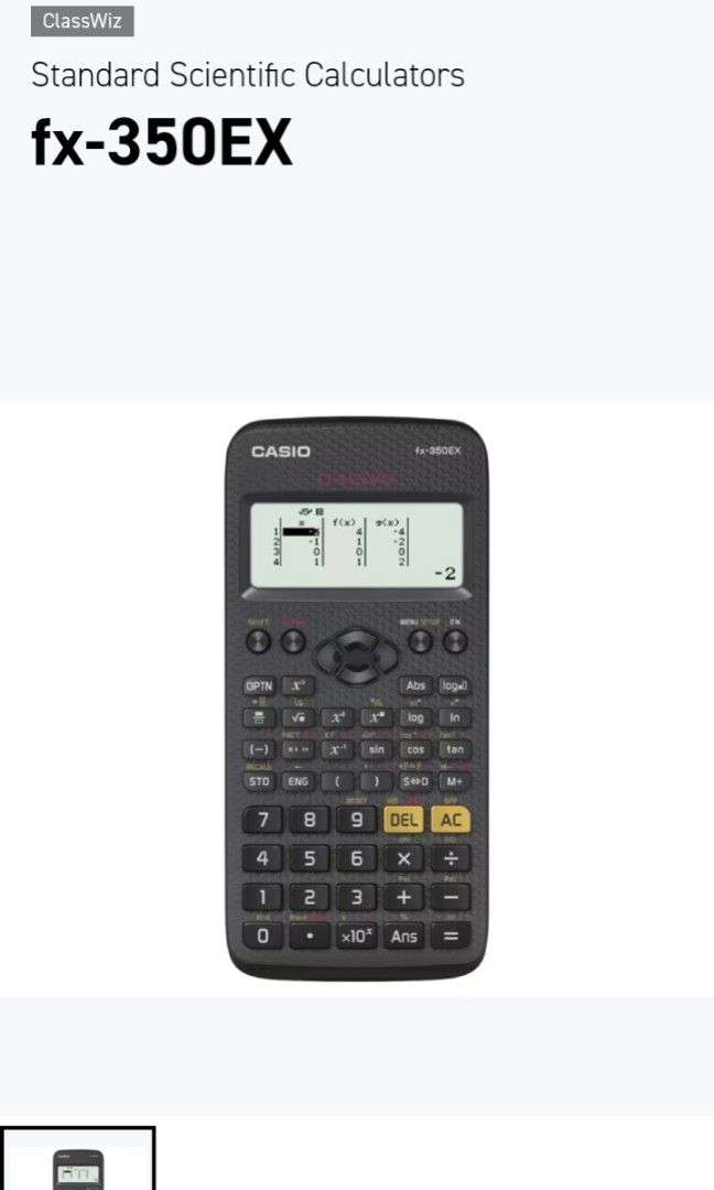 CASIO Classwiz FX-350EX Sci Cal, Mobile Phones & Gadgets, Other Gadgets ...
