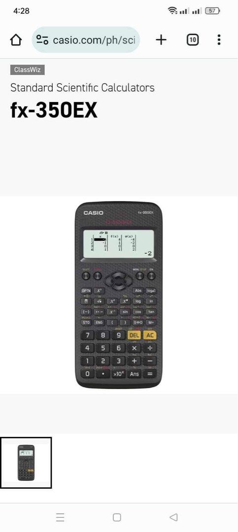 Casio Classwiz FX-350EX Scientific Calculator, Mobile Phones & Gadgets ...