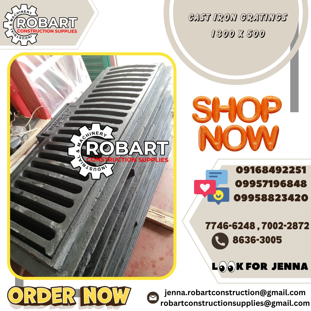 Cast iron gratings 1300 x 500, Commercial & Industrial, Construction ...