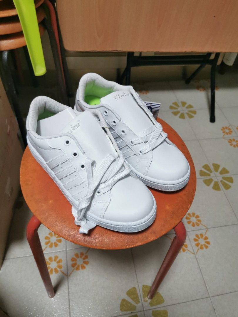 Checkers White Covered Shoes, Men's Fashion, Footwear, Casual shoes on ...