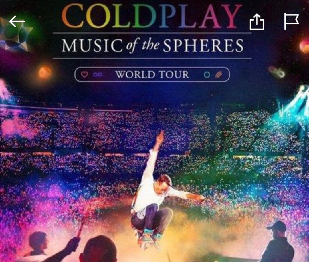 ColdPlay Concert Ticket 2024 : Category 1, Tickets & Vouchers, Event ...