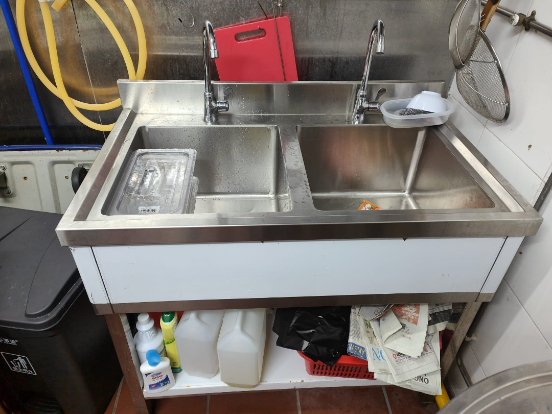 Commercial Stainless Steel Sink, Furniture & Home Living, Bathroom ...