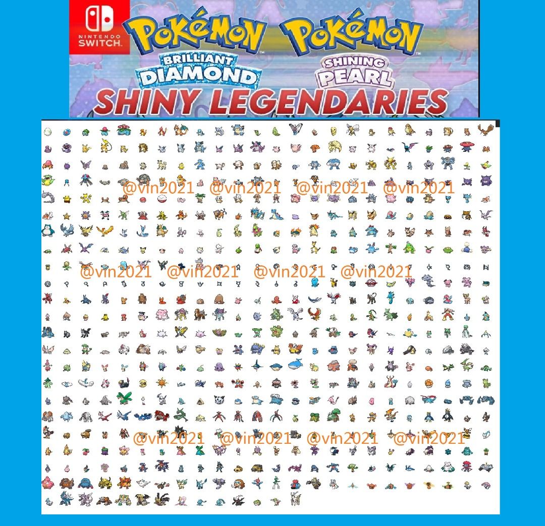 Complete Pokedex Pokemon Diamond & Pearl ,Nintendo Switch Games Pokémon ...