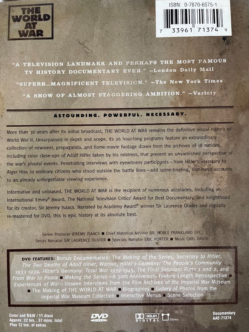 Complete History of WW1 and WW2 - a 22-DVD Collection, Hobbies & Toys ...