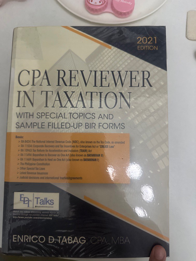 CPA REVIEWER IN TAXATION BY ENRICO D TABAG (2021 EDITION), Hobbies ...