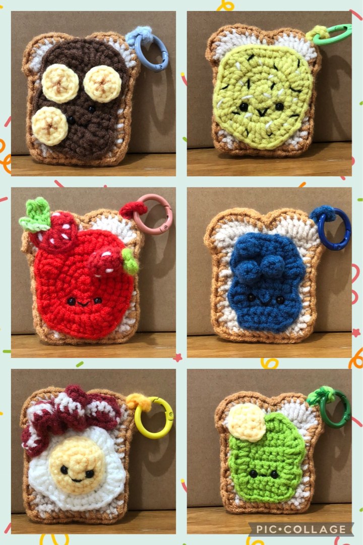 Crochet mini toast, Hobbies & Toys, Stationery & Craft, Handmade Craft ...