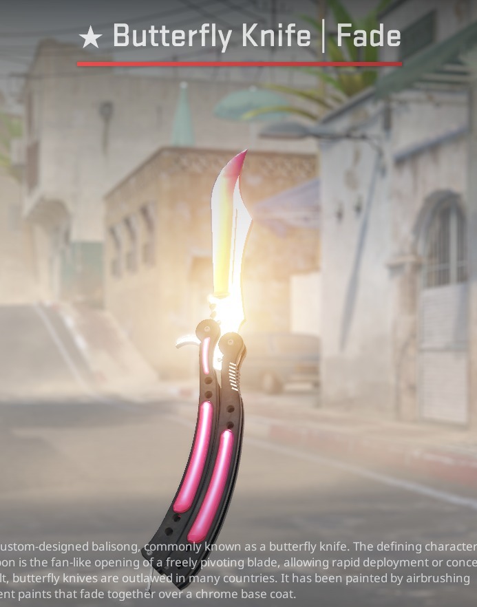 CS2/CSGO Butterfly Knife | Fade MW 94% BUFF, Video Gaming, Gaming ...