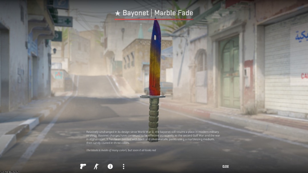 CSGO CS2 Bayonet Marble Fade FN, Video Gaming, Gaming Accessories, In ...