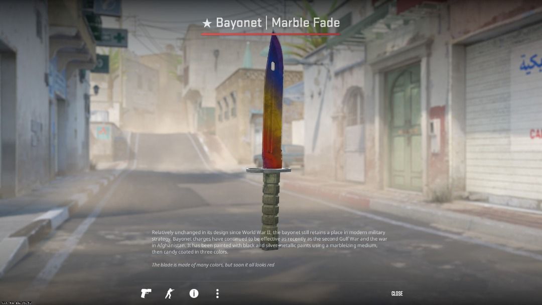 CSGO CS2 Bayonet Marble Fade FN, Video Gaming, Gaming Accessories, In ...