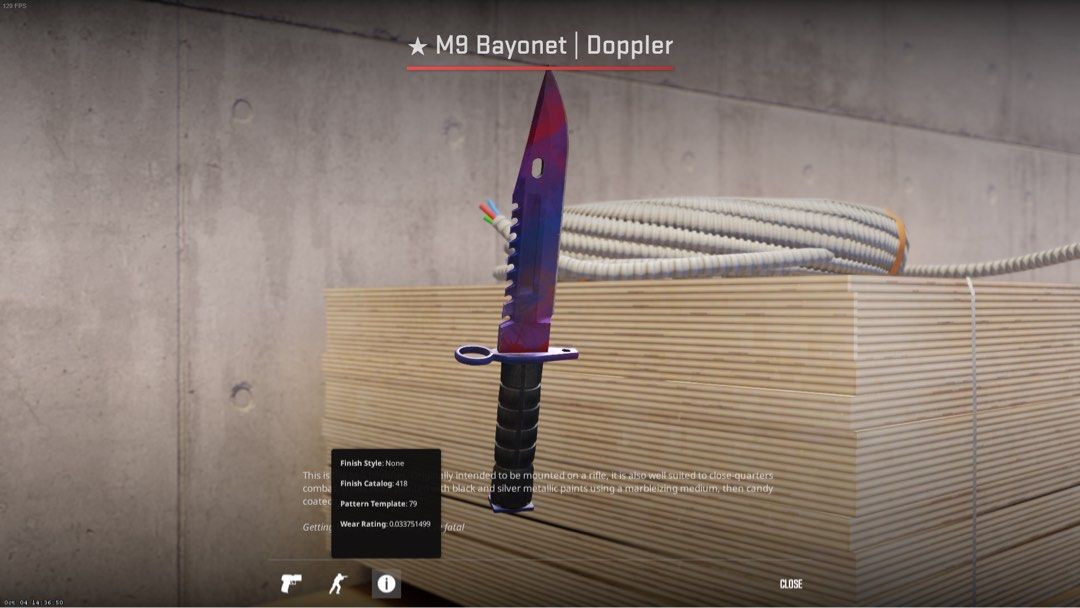 CSGO CS2 M9 Bayonet | Doppler P1 FN, Video Gaming, Gaming Accessories, In-Game Products on Carousell