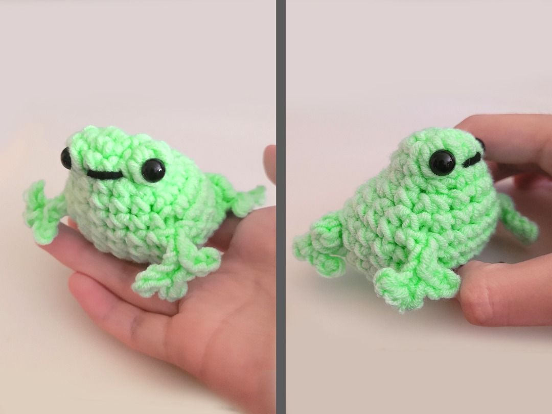Cute Custom Handmade Tiny Chonky Frog Froggy Crochet Squishy Soft ...