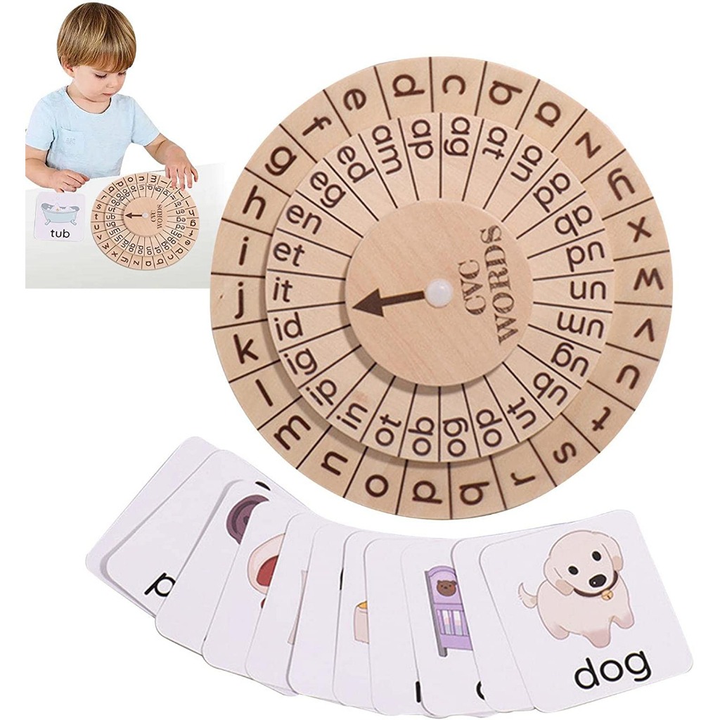 CVC Words Learn Spelling Game Montessori Children Wooden Toys Reading ... CVC Words Learn Spelling Game Montessori Children Wooden Toys Reading ...