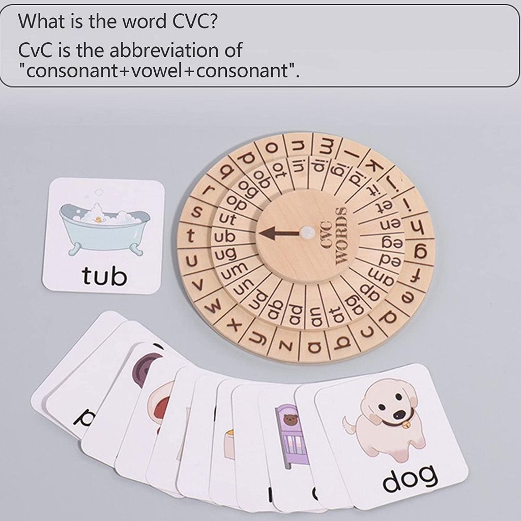 CVC Words Learn Spelling Game Montessori Children Wooden Toys Reading ...