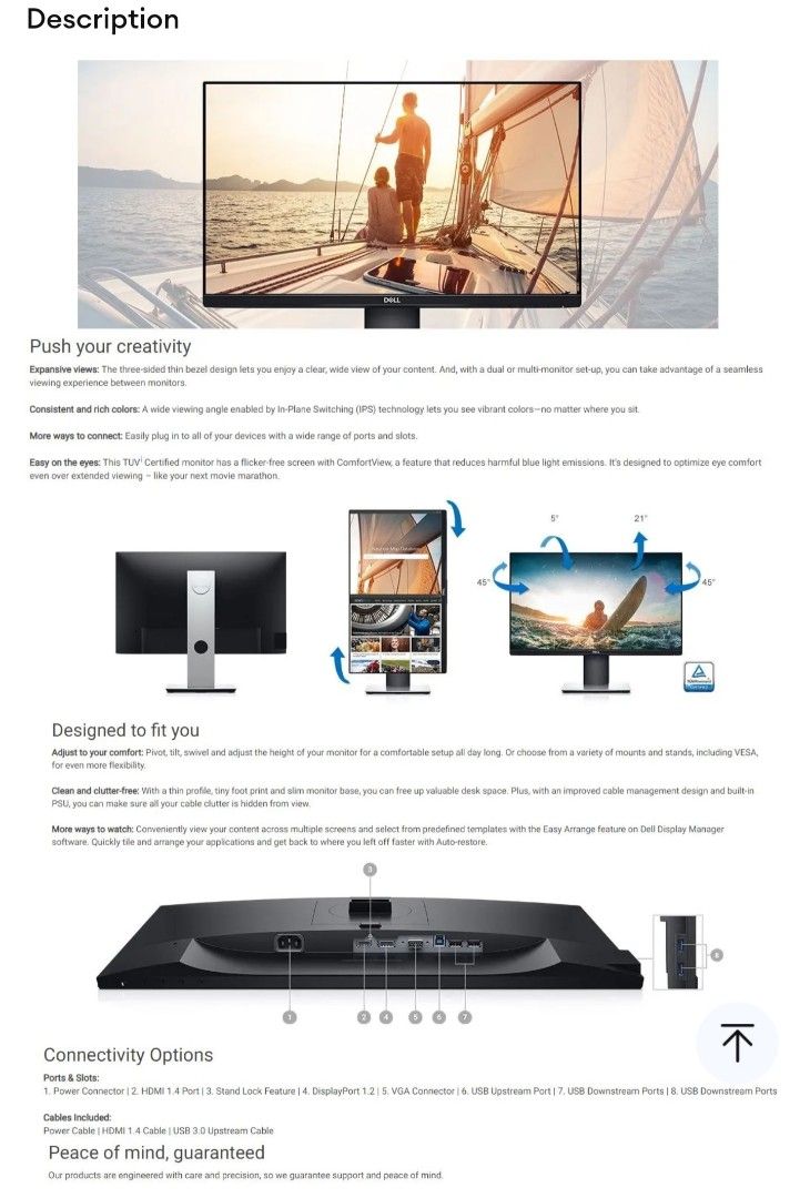 Dell Flat Panel Monitor, Computers & Tech, Parts & Accessories, Monitor ...