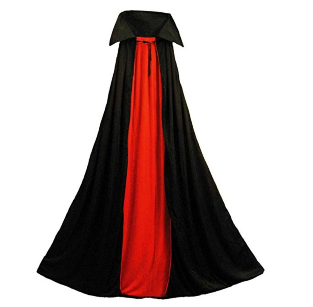 Deluxe vampire dracula cape - reversible red/black cape (adult size ...