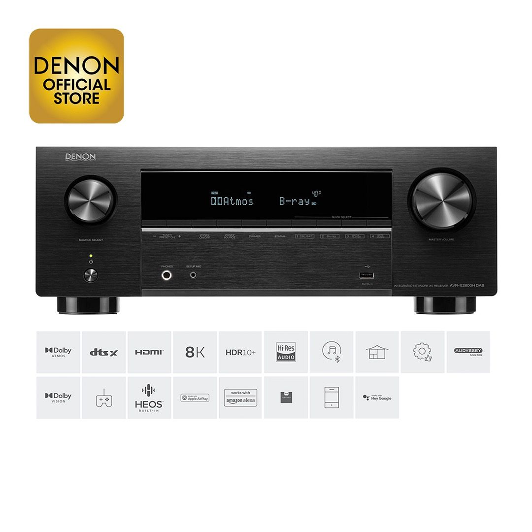 Denon AVR-X1700H, 8K AV receiver, One year warranty, built-in HEOS ...