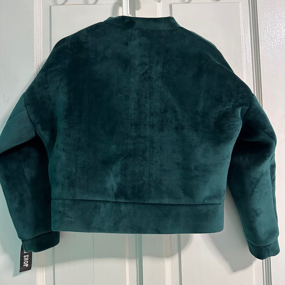 Emerald Green Bomber Jacket, Women's Fashion, Coats, Jackets and Outerwear on Carousell
