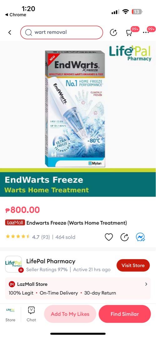 Endwarts Freeze - home warts treatment, Health & Nutrition, Medical ...