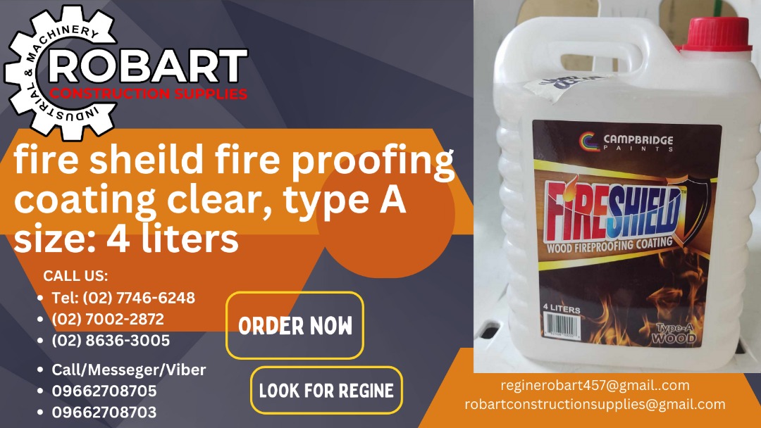 fire sheild fire proofing coating clear, type A size: 4 liters ...