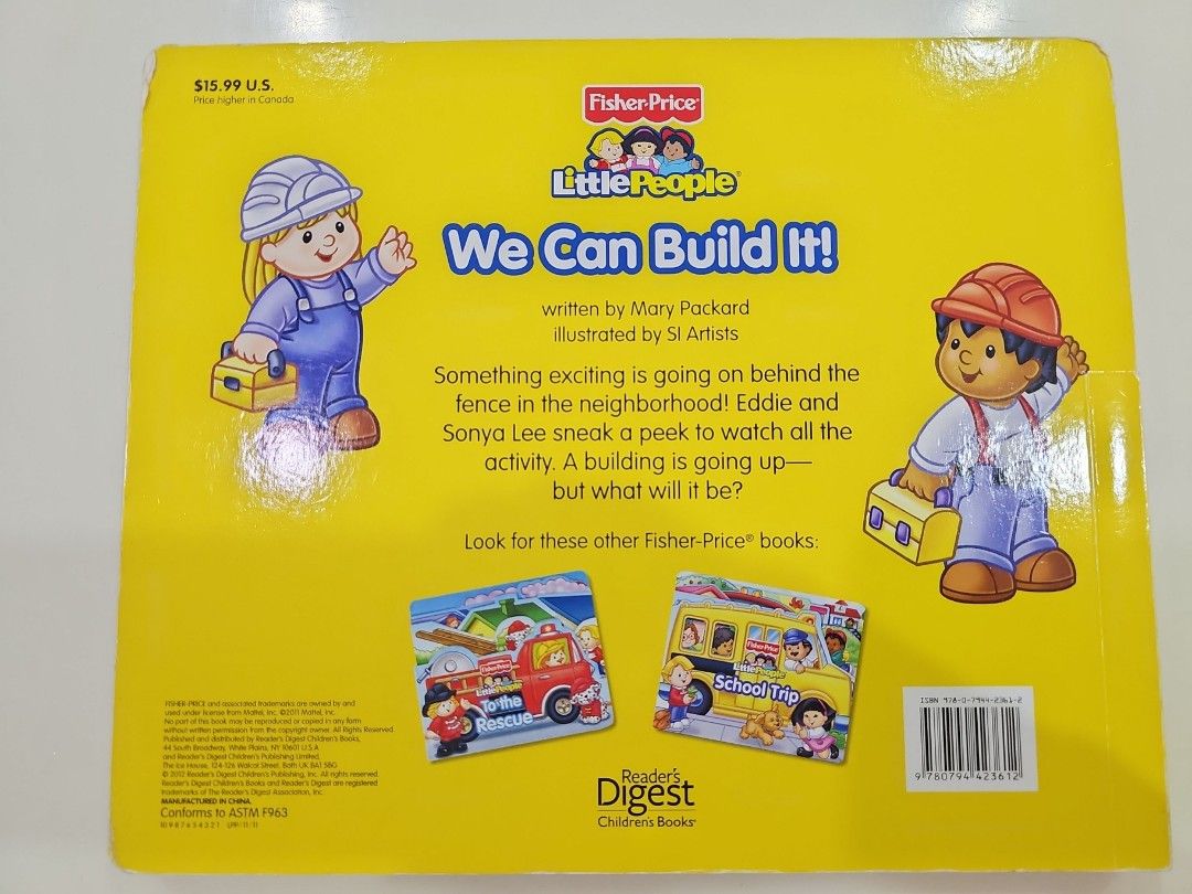 Fisher Price - We Can Build It! Board book, Hobbies & Toys, Books ...